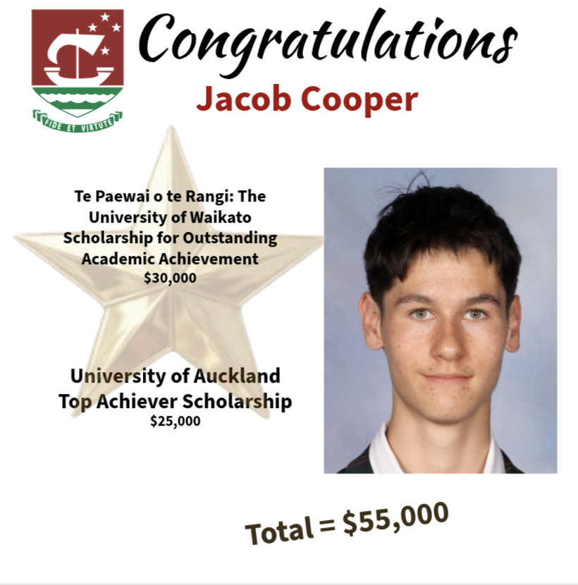 Scholarships Up Close: Celebrating Jacob Cooper - Onehunga High School